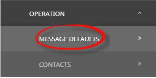Set Message Defaults
